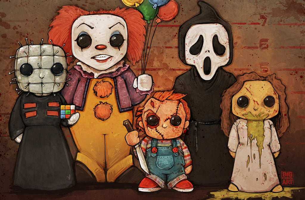 Horror | Killer Line-Up II | 11x17 Print – Big Chris Art