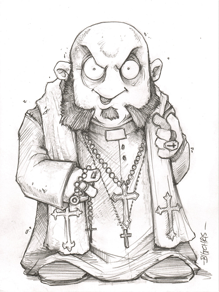 Father Evil | Army of Me | Original Pencil Drawing – Big Chris Art